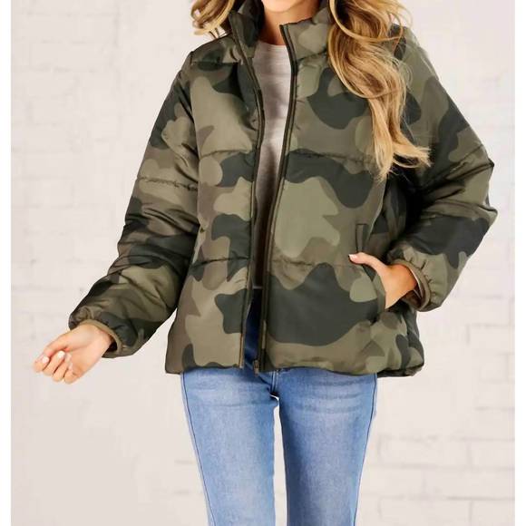 Mud Pie | Jackets & Coats | New Mudpie Wade Puffer Jacket In Green ...